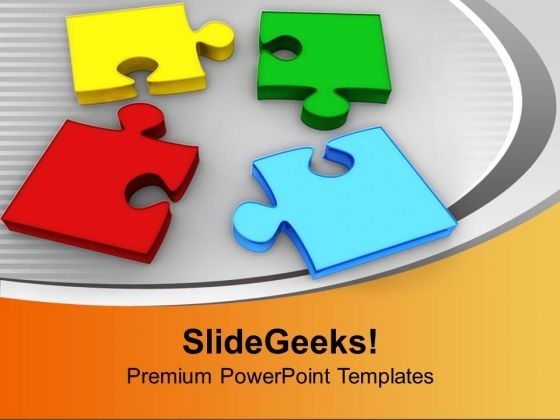 Colorful Puzzle Pieces Placed Together PowerPoint Templates Ppt ...