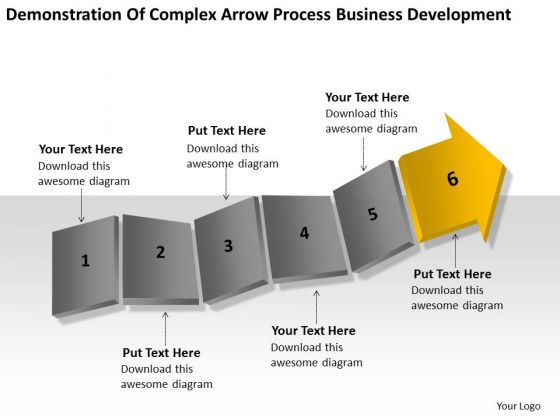 Complex Arrow Process Business Development Ppt Plans PowerPoint Templates
