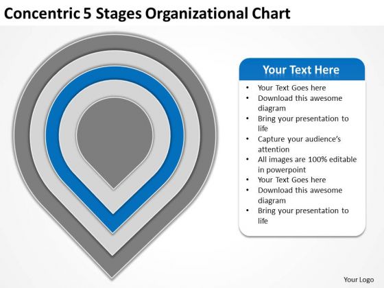 Concentric 5 Stages Organisational Chart Business Plan Format Template ...