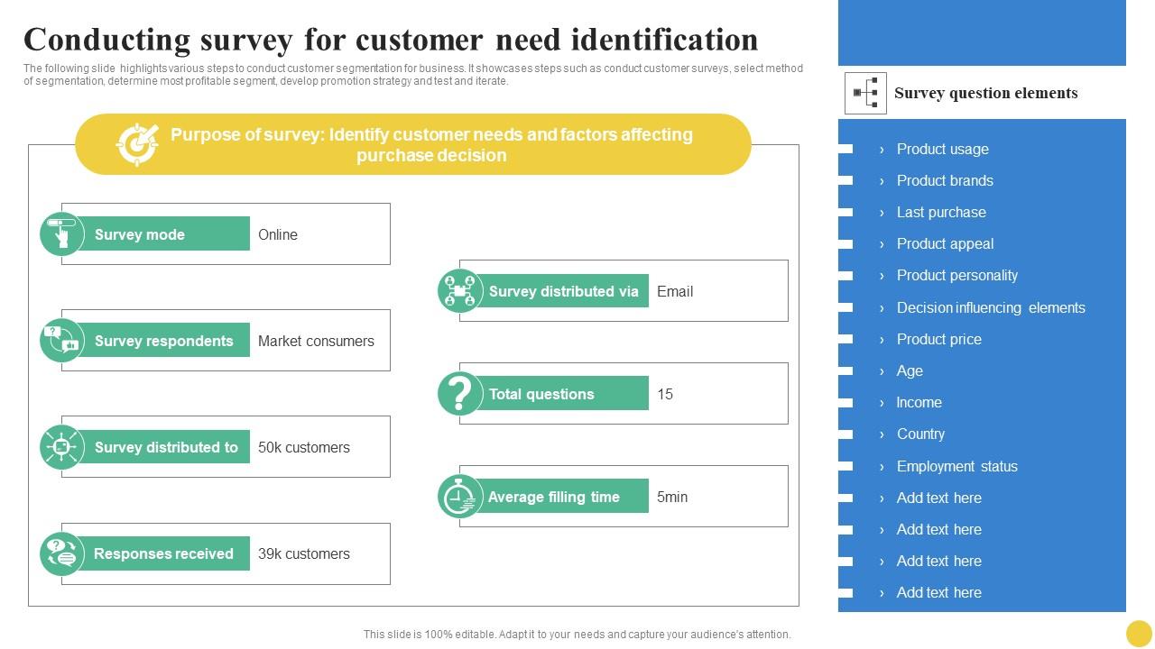 Conducting Survey For Customer Need Identification User Segmentation Download Pdf