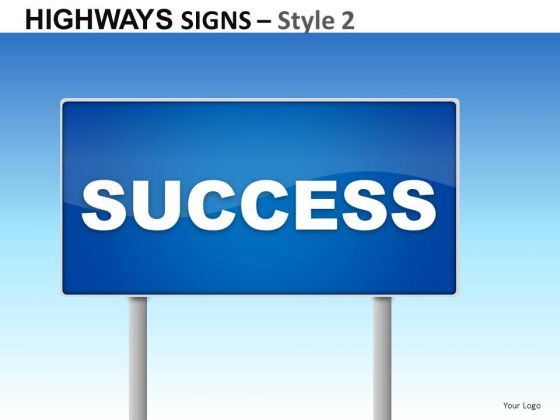 Construction Highways Signs 2 PowerPoint Slides And Ppt Diagram Templates