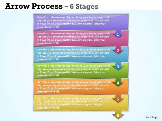 Consulting Diagram Arrow Process 6 Stages Strategy Diagram