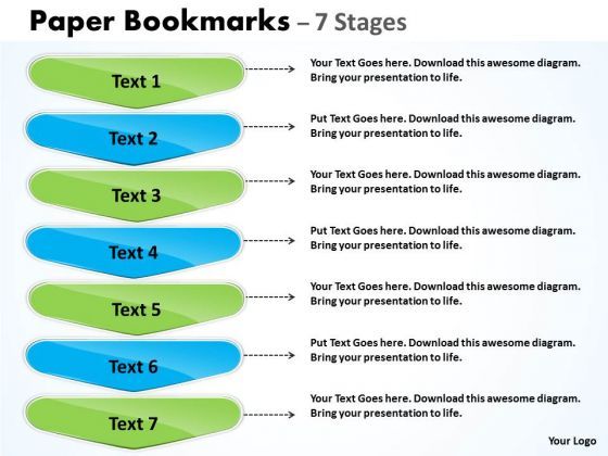 Consulting Diagram Paper Bookmarks Diagram With 7 Stages Sales Diagram