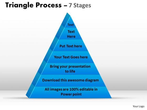 Consulting Diagram Triangle Process 7 Stages Of Business Process Business Diagram