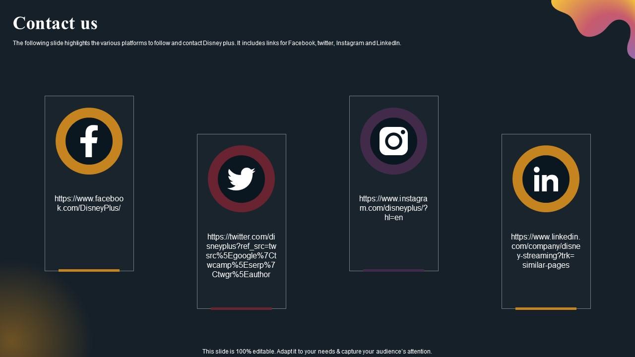 Contact Us OTT Platform Company Outline Portrait Pdf