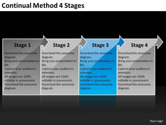 Continual Method 4 Stages Ppt Diagram Of Business Plan PowerPoint Templates