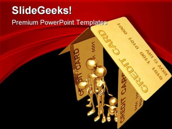 Credit House Family PowerPoint Templates And PowerPoint Backgrounds 0611