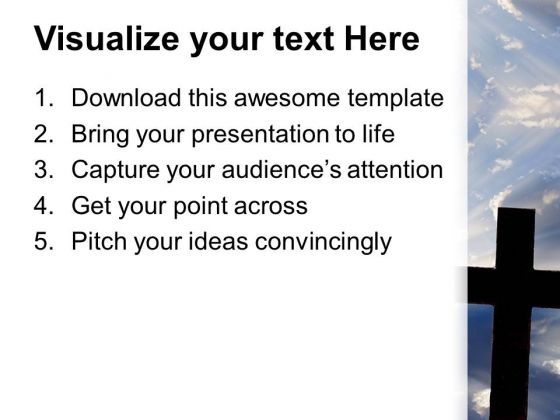 Cross With Light Rays Christian PowerPoint Templates And PowerPoint ...