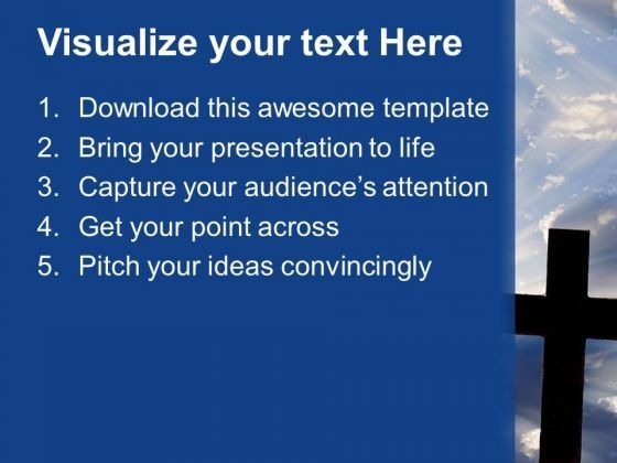 Cross With Light Rays Christian PowerPoint Templates And PowerPoint ...