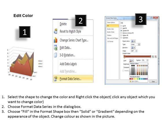 Data Analysis In Excel 3d Visual Display Of Area Chart Powerpoint Templates
