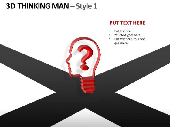 Decisions Crossroads Business Thinking Person PowerPoint Templates