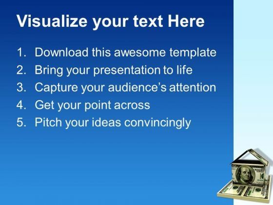 Dollar House Money Finance PowerPoint Templates And PowerPoint Themes 1112