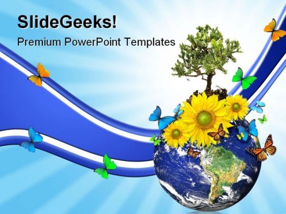 Earth With Healthy Nature Geographical PowerPoint Templates And ...