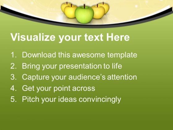 Eat An Apple A Day PowerPoint Templates Ppt Backgrounds For Slides 0613