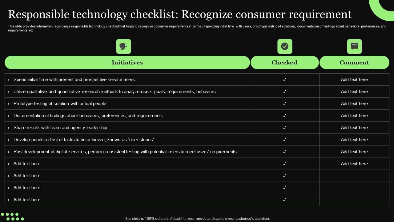 Ethical Technology Utilization Responsible Technology Checklist ...