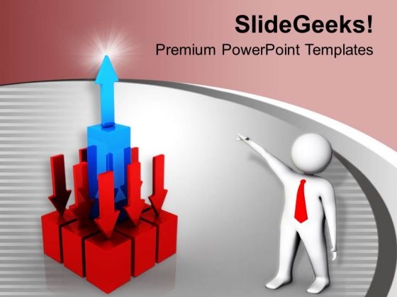 Fall And Rise In Business PowerPoint Templates Ppt Backgrounds For Slides 0