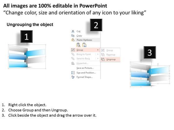 Five Sequential Text Boxes For Data Representation Presentation Template