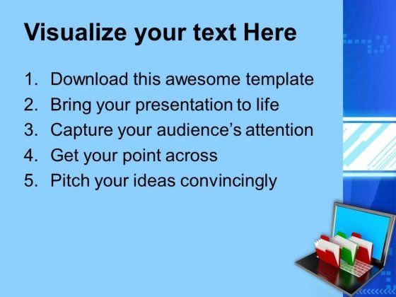 Folder Structure With Laptop Business PowerPoint Templates And ...