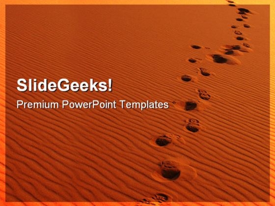 Footsteps In Sahara Desert Holidays PowerPoint Themes And PowerPoint Slides