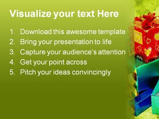 Gifts Holidays PowerPoint Template 1110 Gifts Holidays PowerPoint Template 1110