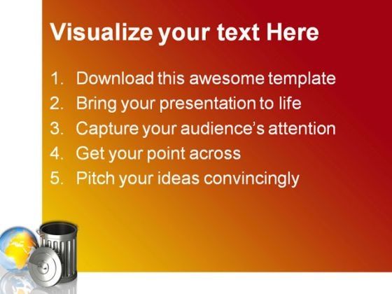 Global Trash Environment Powerpoint Themes And Powerpoint Slides 0611