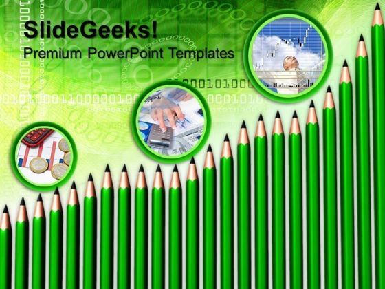 Group Of Pencils Graph Business PowerPoint Templates And PowerPoint Themes