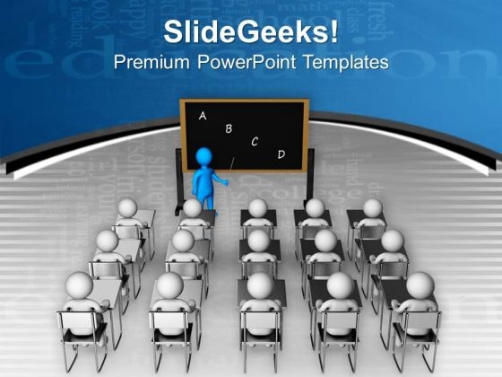Group Of Students In Classroom PowerPoint Templates Ppt Backgrounds For ...