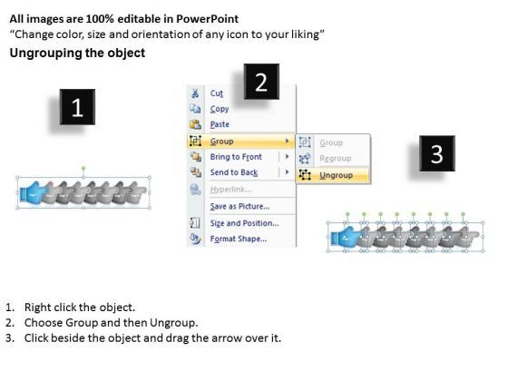 Hands Emphasizing 7 Stages Process Work Flow Charts PowerPoint Slides