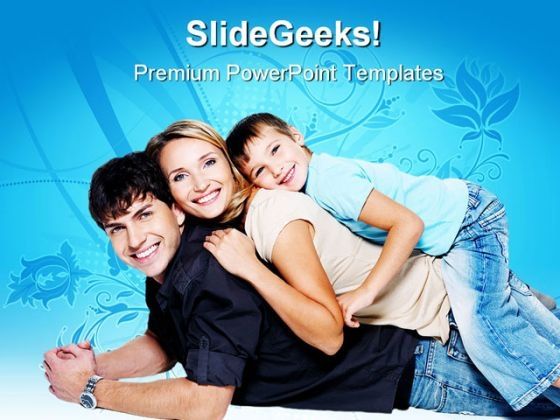 Happy Young Family PowerPoint Themes And PowerPoint Slides 0411