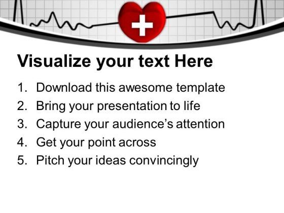 Heart With Cross Sign Medical PowerPoint Templates Ppt Backgrounds For ...