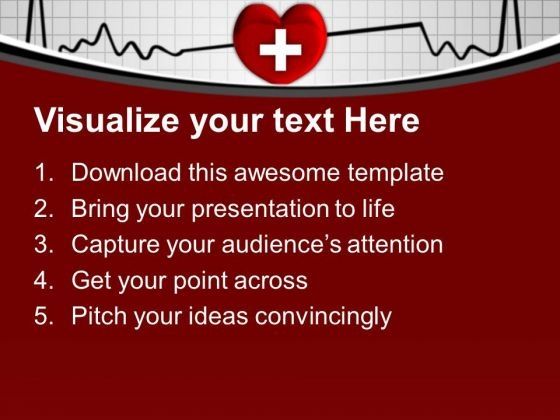 Heart With Cross Sign Medical PowerPoint Templates Ppt Backgrounds For ...