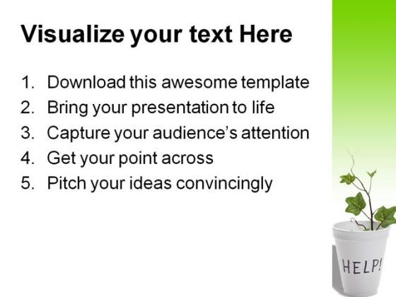 Help Environment PowerPoint Backgrounds And Templates 1210