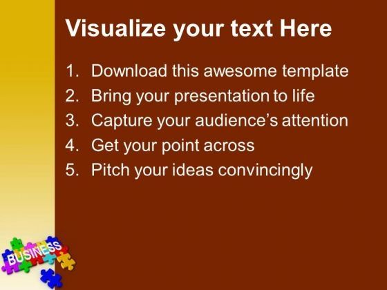 Interconnected Business Puzzle Pieces PowerPoint Templates Ppt ...