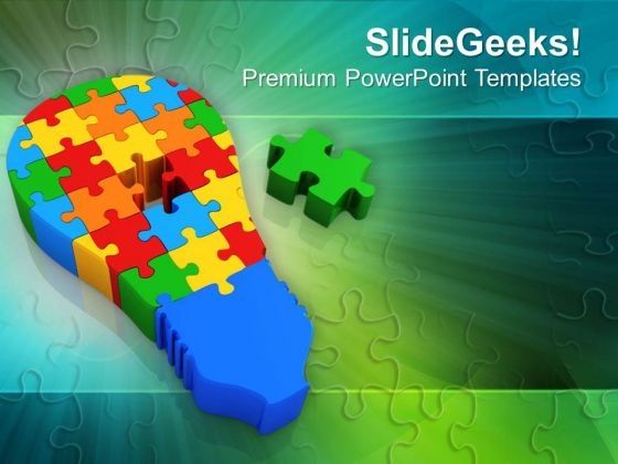 Jigsaw Puzzles With Abstract Background PowerPoint Templates Ppt ...