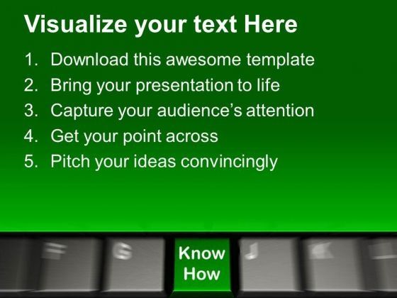 Keyboard With Know How Education PowerPoint Templates And PowerPoint ...