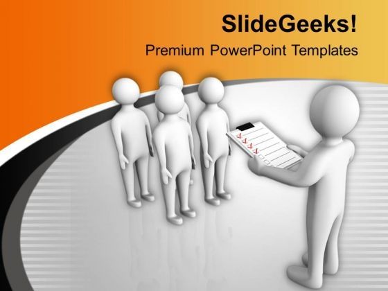 Leader Giving Instructions To His Team PowerPoint Templates Ppt Backgrounds