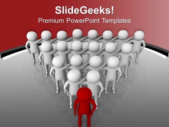 Leader Leads The Team For Effective Results PowerPoint Templates Ppt Backgr