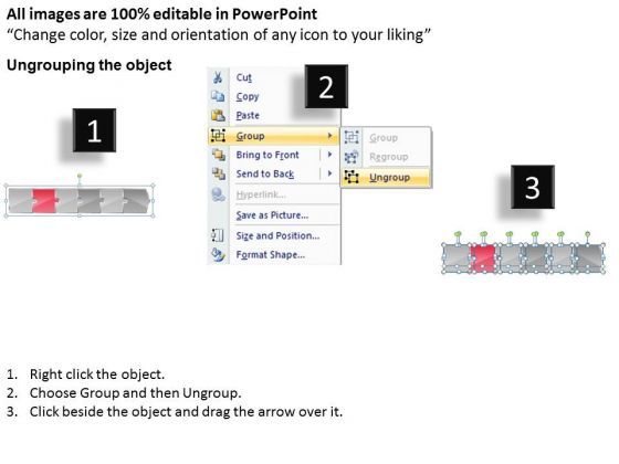 Linearly Placed Puzzles 6 Stages Sample Flow Charts Powerpoint Templates 