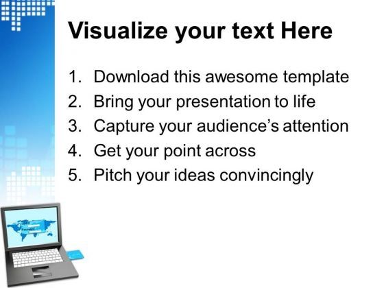 Login Screen And Credit Card Services Security PowerPoint Templates And ...