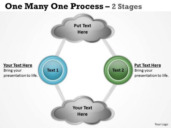 Marketing Diagram One Many One Process 2 Stages Sales Diagram