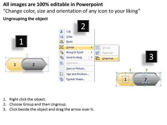 Marketing Ppt Linear Equations Powerpoint Arrow 2 Stages Business Plan