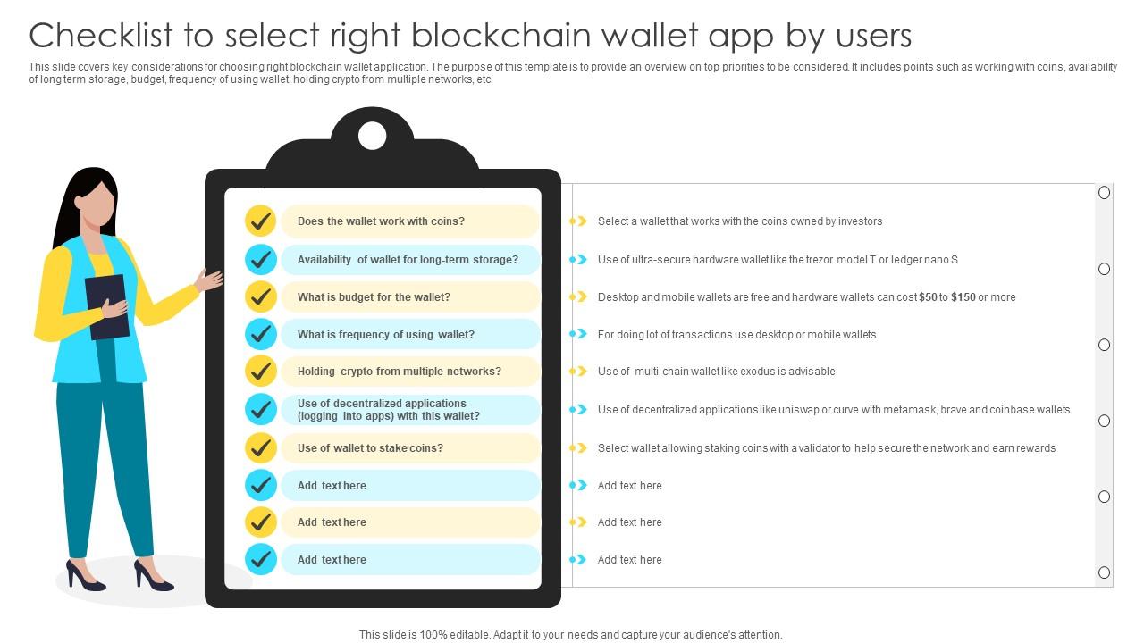Mastering Blockchain Wallets Checklist To Select Right Blockchain Wallet App By Users Bct Ss V