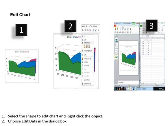 Microsoft Excel Data Analysis 3d Area Chart For Time Based Powerpoint 