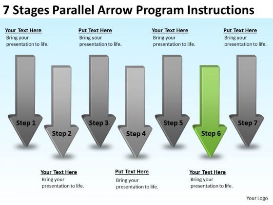 Parallel Arrow Program Instructions Template For Business Plan PowerPoint T