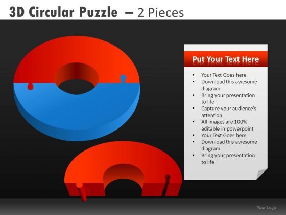Pie Chart Powerpoint Slides 2 Pieces Pie Chart Ppt Templates 