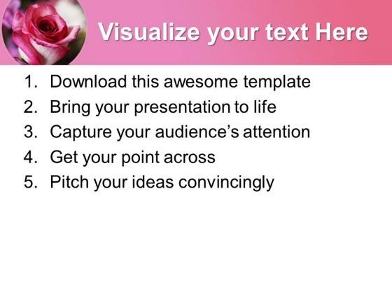 Pink Flower With Designer Frame Background PowerPoint Templates Ppt ...