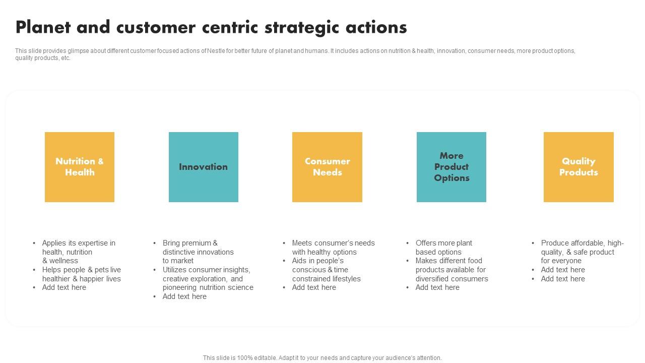 Planet And Customer Centric Strategic Actions Customer Segmentation