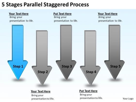 PowerPoint Arrows 5 Stages Parallel Staggered Process Templates PowerPoint Arrows 5 Stages Parallel Staggered Process Templates