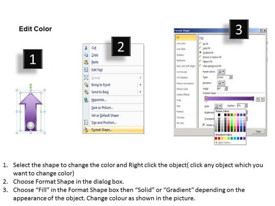 Powerpoint Circular Arrows Colorful Parallel Process 5 Stages Templates 2235