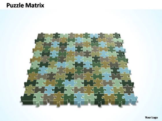 Powerpoint Design Diagram 11x12 Rectangular Jigsaw Puzzle Matrix Ppt Theme